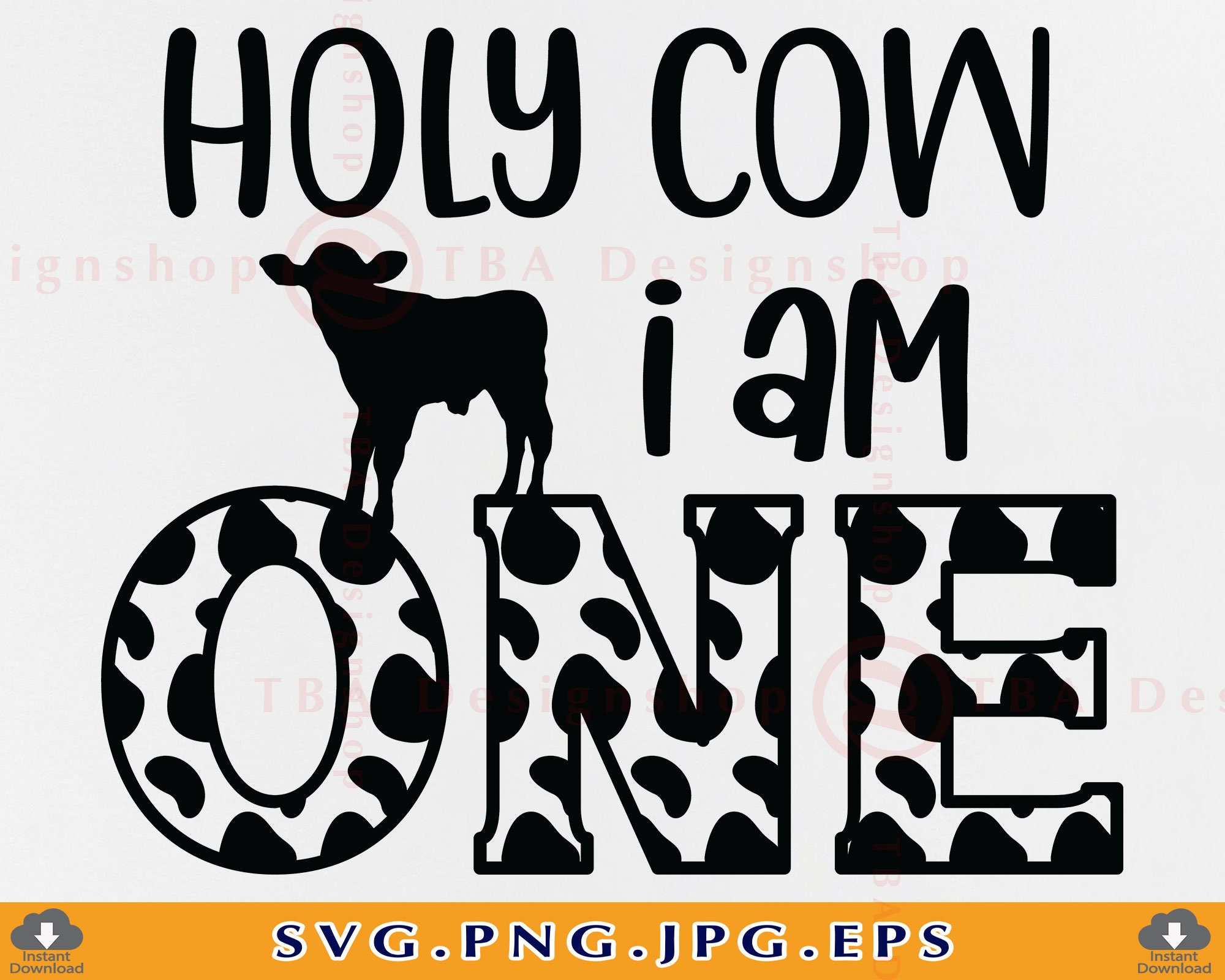 Holy Cow I Am One SVG Cow Birthday Svg1st Birthday Boy SVG - Etsy UK