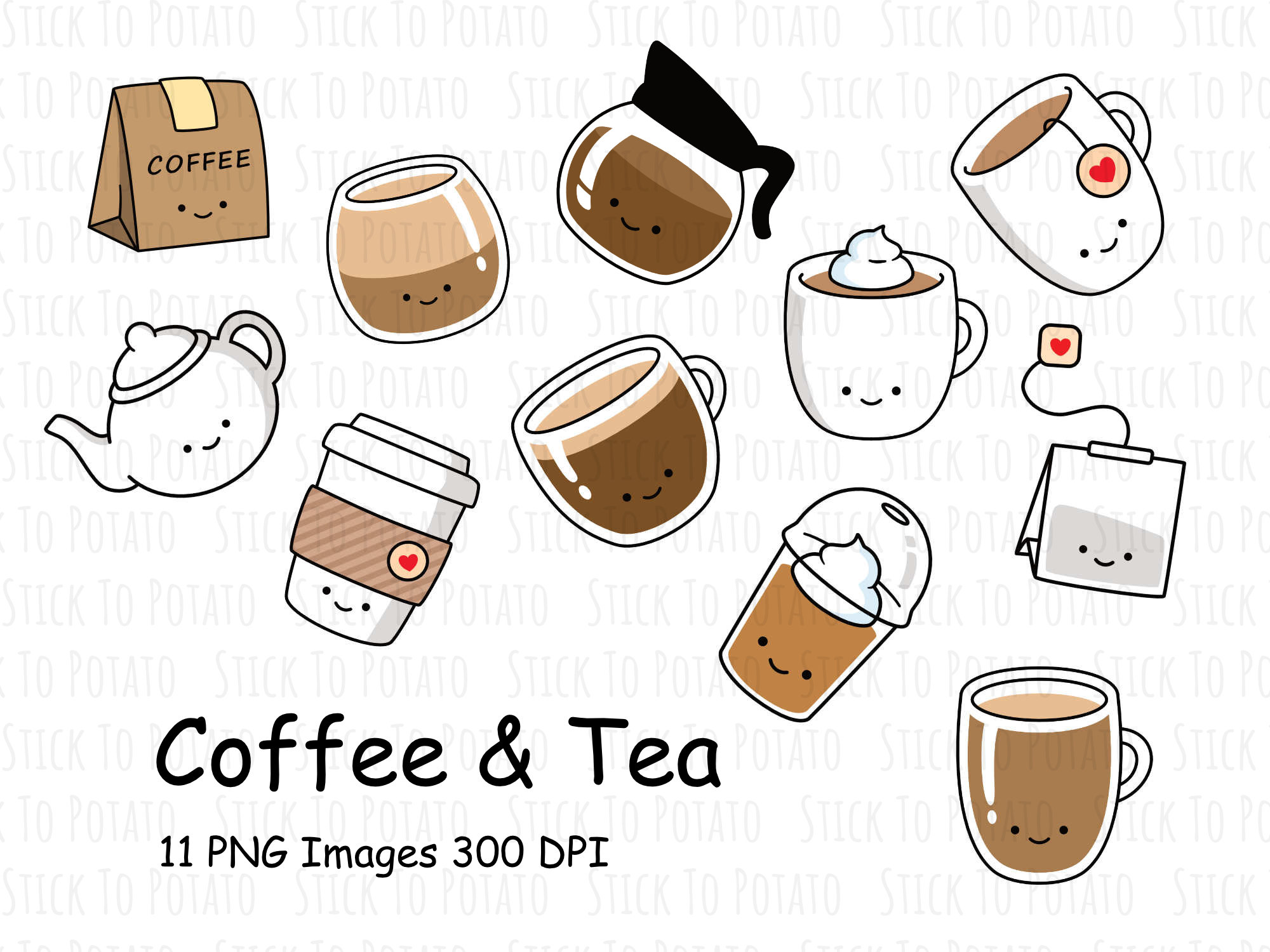 Coffee Clipart Kawaii Coffee Clipart Cute Coffee Clipart, 54% OFF