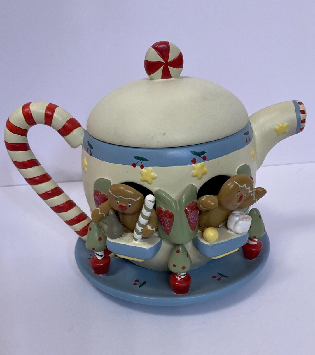 Vintage Russ Bonnie Lynn Christmas Gingerbread Man Decorative Teapot ...