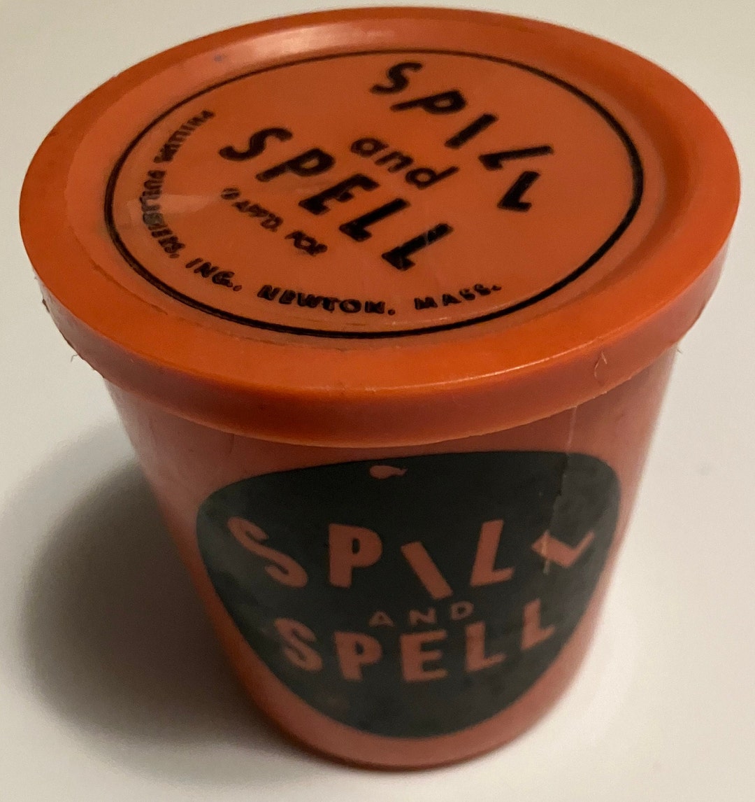 Vintage 1957 Spill And Spell Cup Lid And Twelve Lettered Cubes Etsy vintage-1957-spill-and-spell-cup-lid-and-twelve-lettered-cubes-etsy