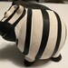 Vintage Unmarked Ceramic Smiling Fat Zebra Piggy Bank With Scuffs and ...