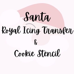 Bundle Santa Royal Icing Transfers Cookie Stencil & Outline - Etsy