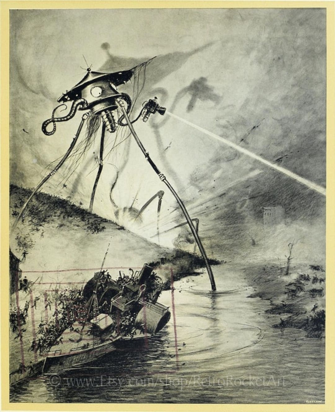 War of the Worlds – “martian Fighting Machines in the Thames Valley ...