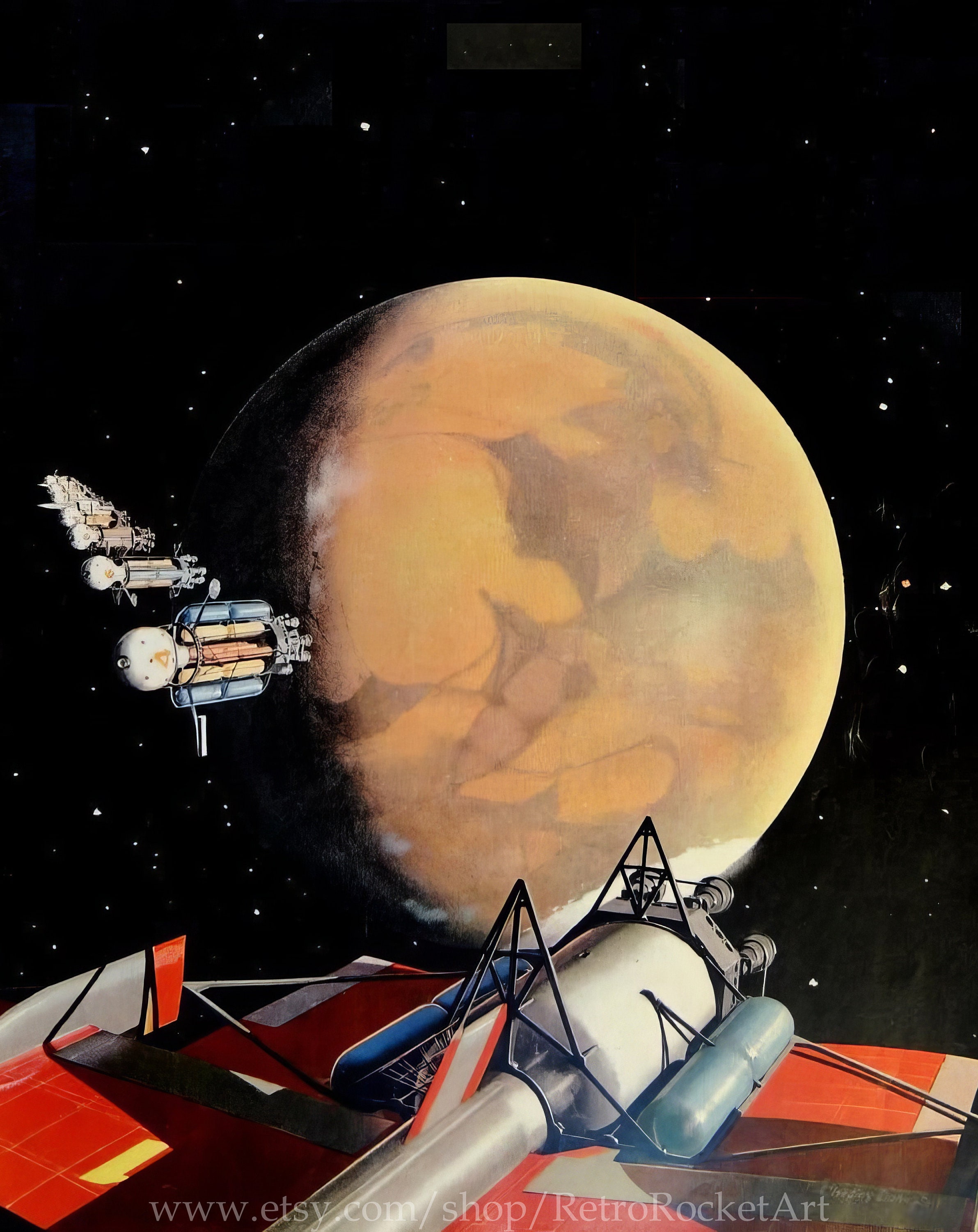 1954 Can We Get to Mars? – Chesley Bonestell – Collier's Magazine Cover ...