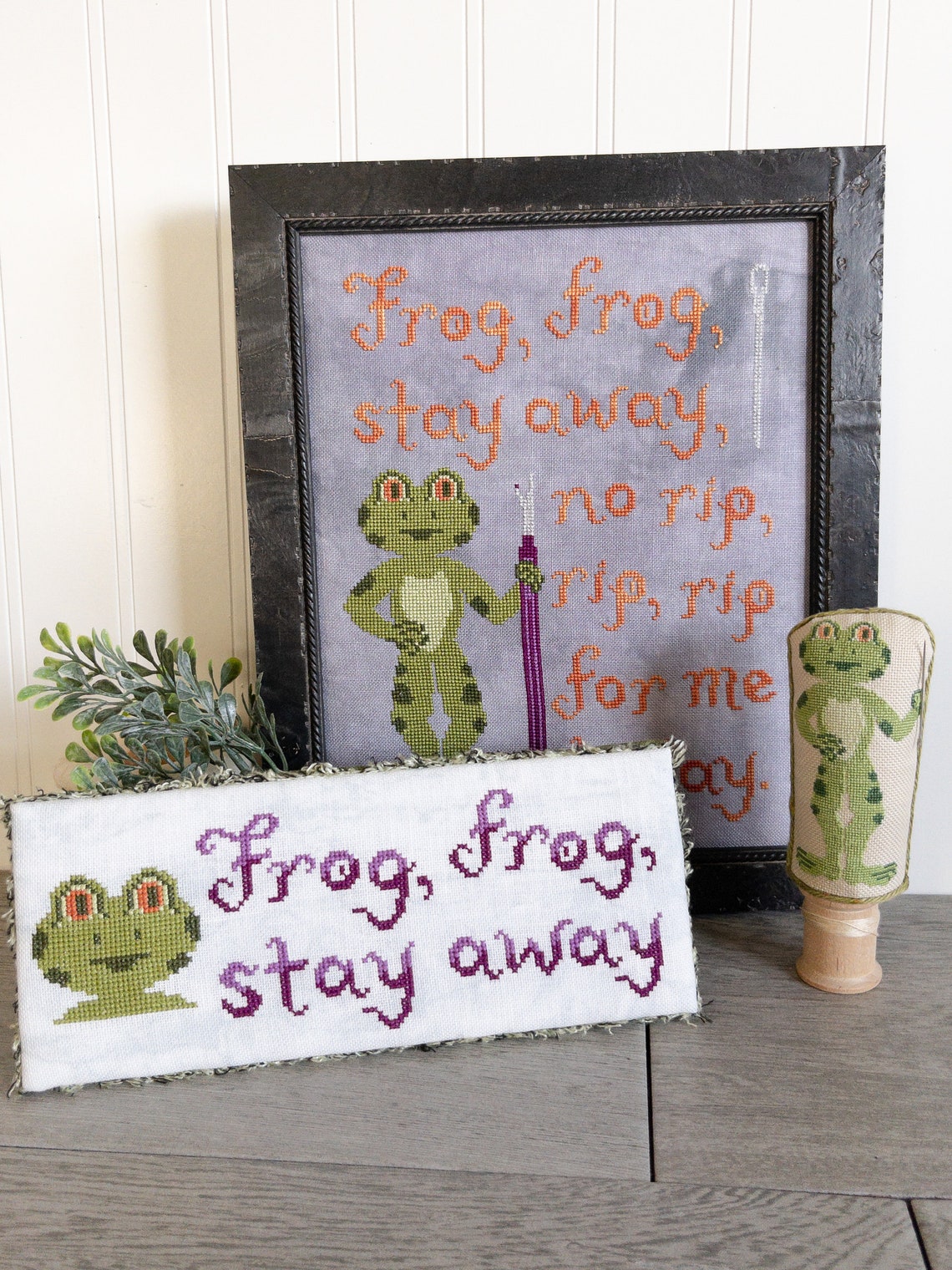 Frog Frog Cross Stitch Pattern LARGE PRINT, Animal Counted Cross Stitch ...