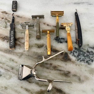 Antique Lot of 8 Safety Razors / Corn Razors / Hair Clipper Beard ...