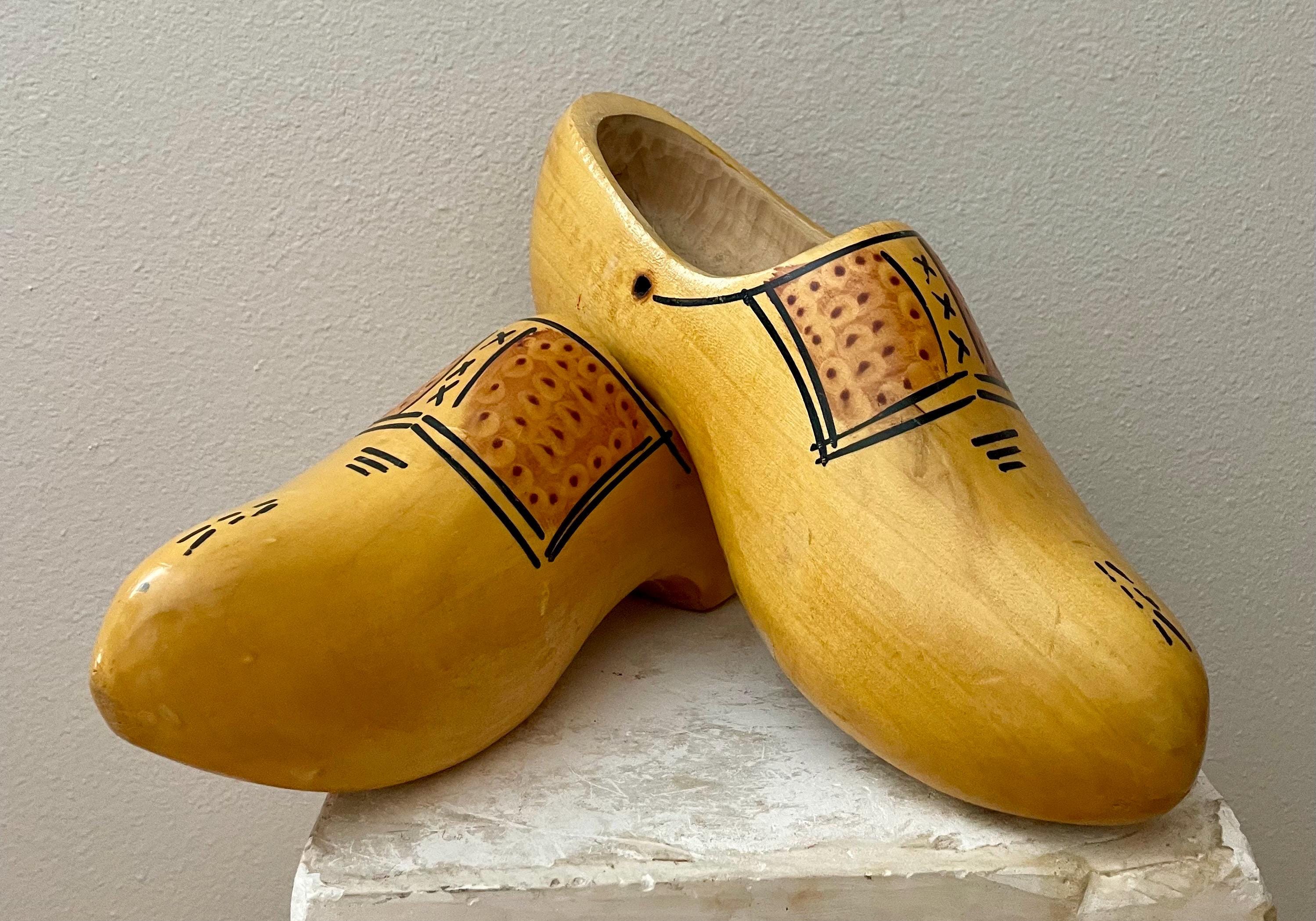 Vintage Hand-painted Wooden Dutch Clogs - Holland Decor, Size 25 - Etsy