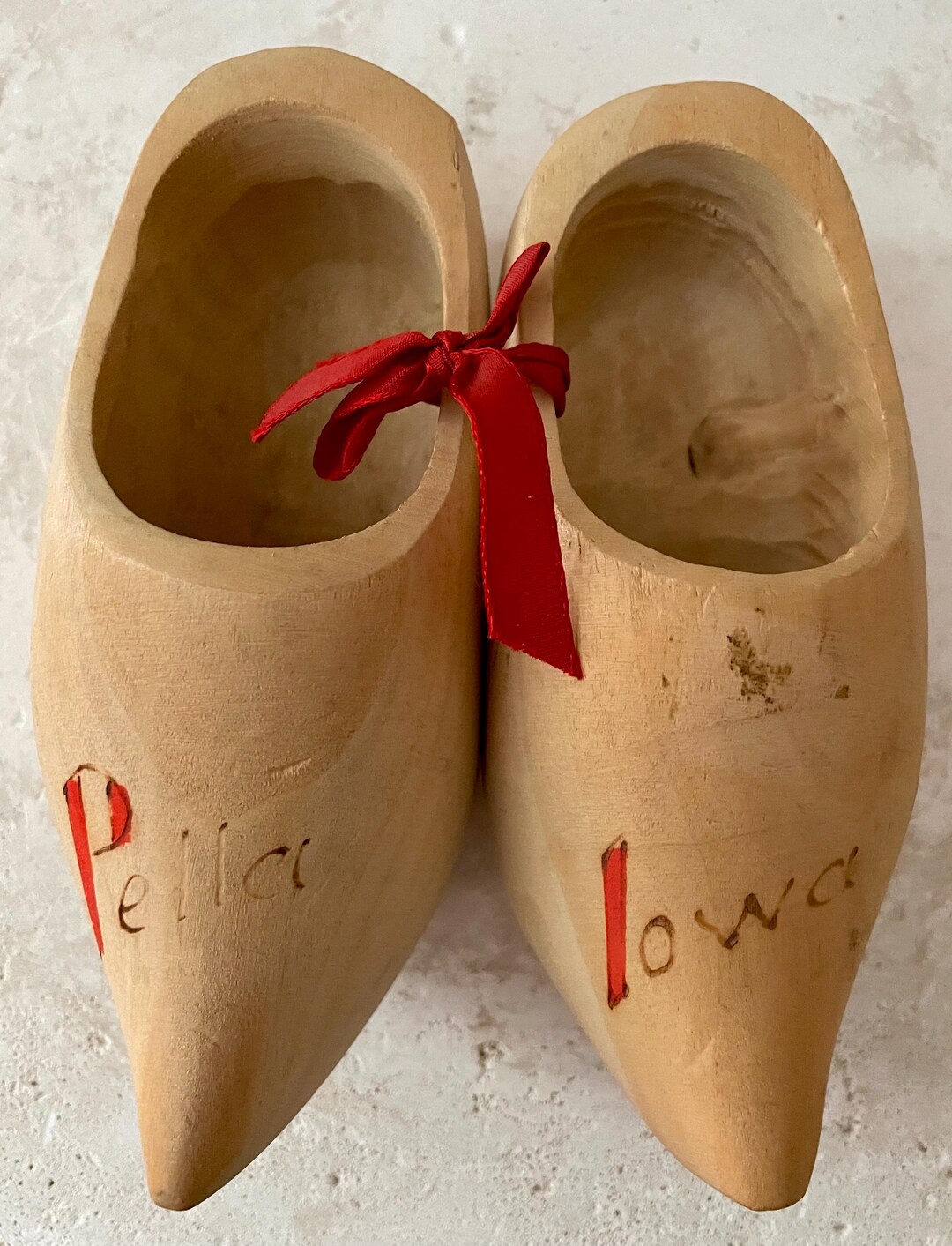 Vintage Wooden Dutch Shoes / Dutch Clogs / Wall Hanging / Sanded Not ...