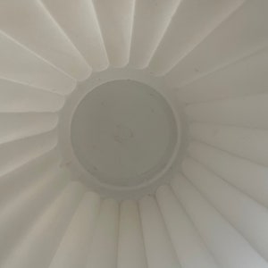 Vintage White Trash Can / Vintage Fluted Garbage Can / Pleated Beige ...