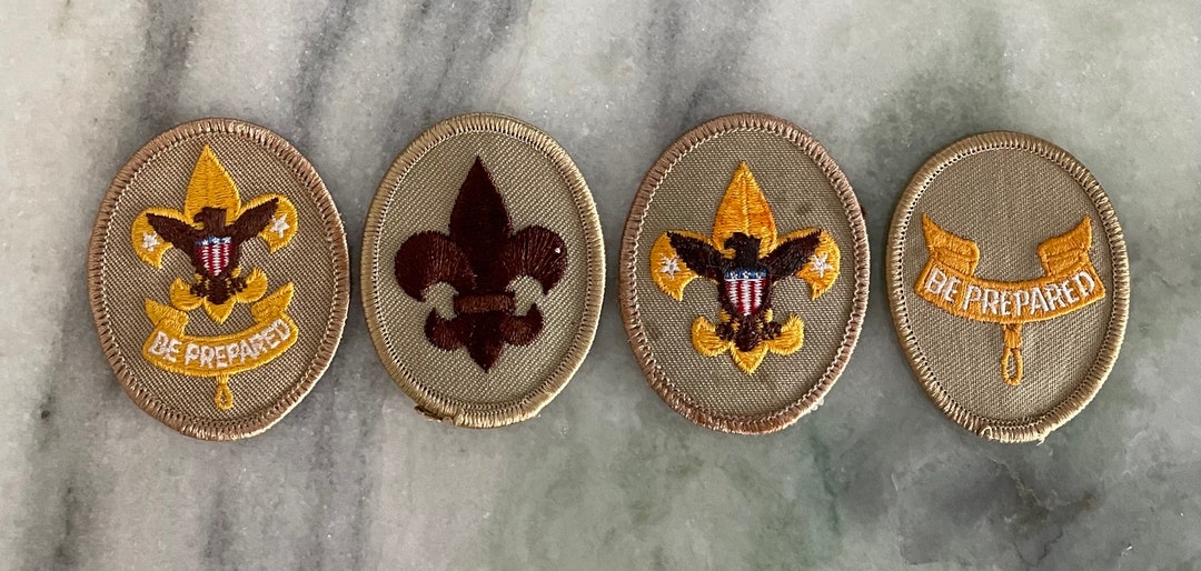 Vintage Boy Scout Badges / Emblems / Set of 4 Be Prepared Patches ...