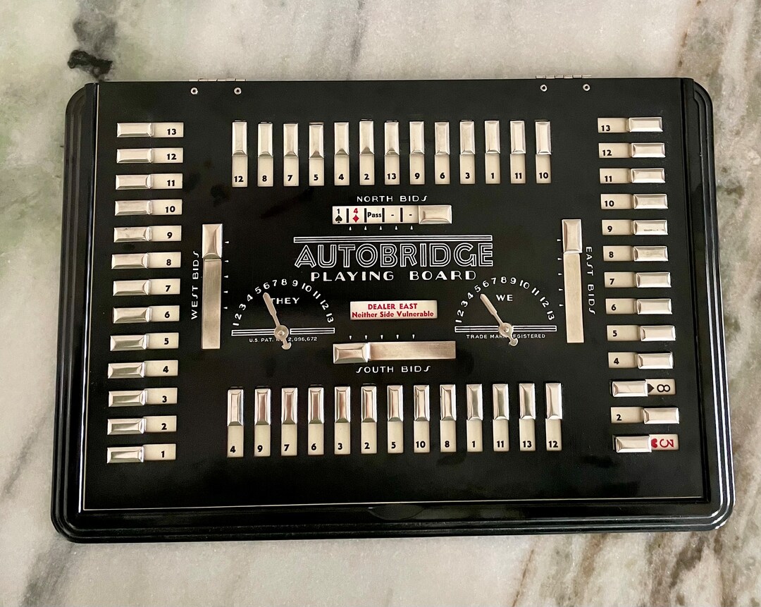 1930's Autobridge Textolite Model / Play Yourself Bridge Board Game ...