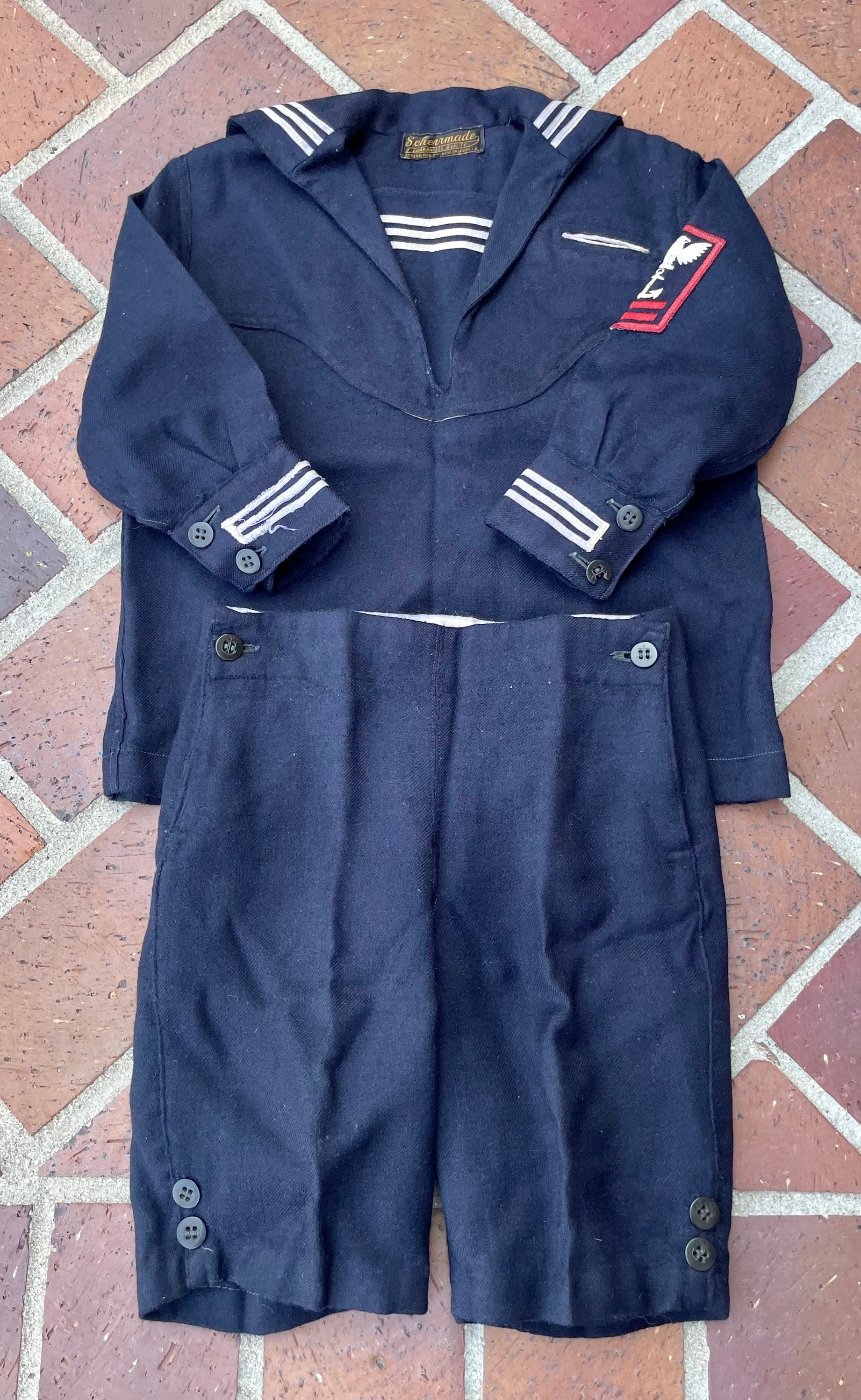 Vintage Navy Wool Cracker Jack Sailor Suit / Mid Century - Etsy