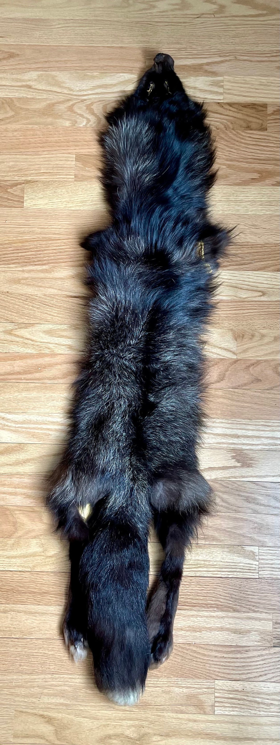 Vintage Brown & White Fox Hide - Etsy