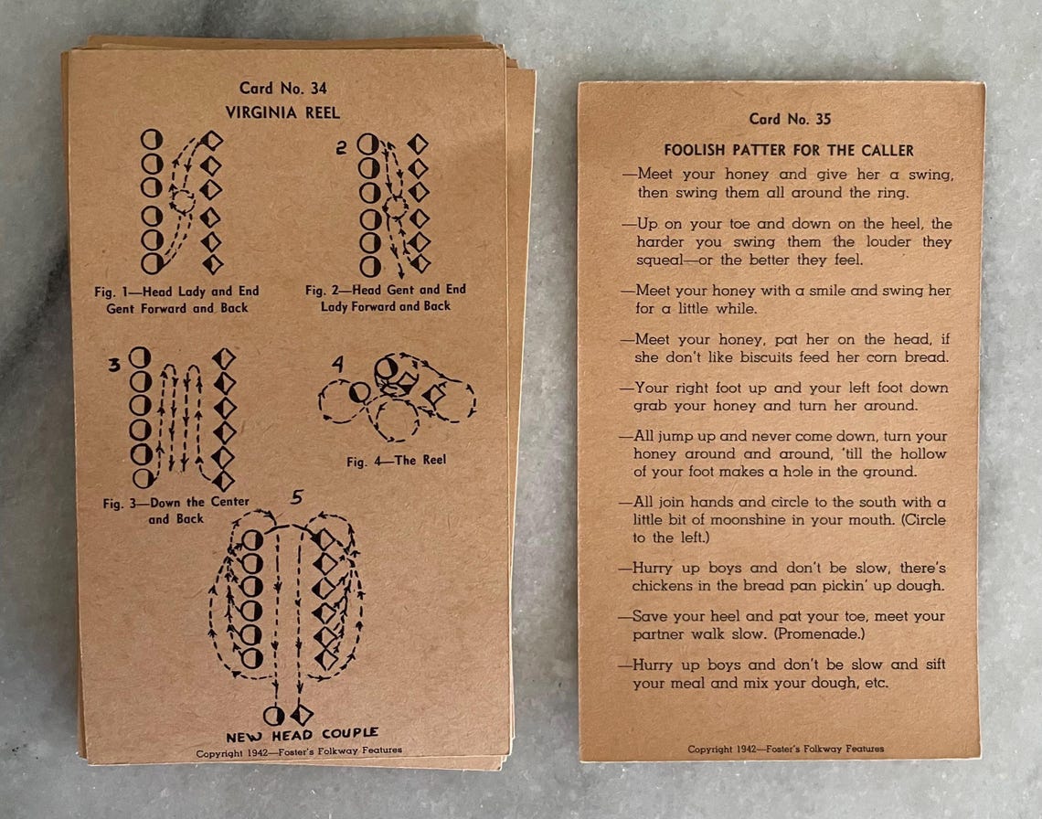 Vintage 1942 Square Dance Cards: the Foster Way, Cowboy Slang - Etsy