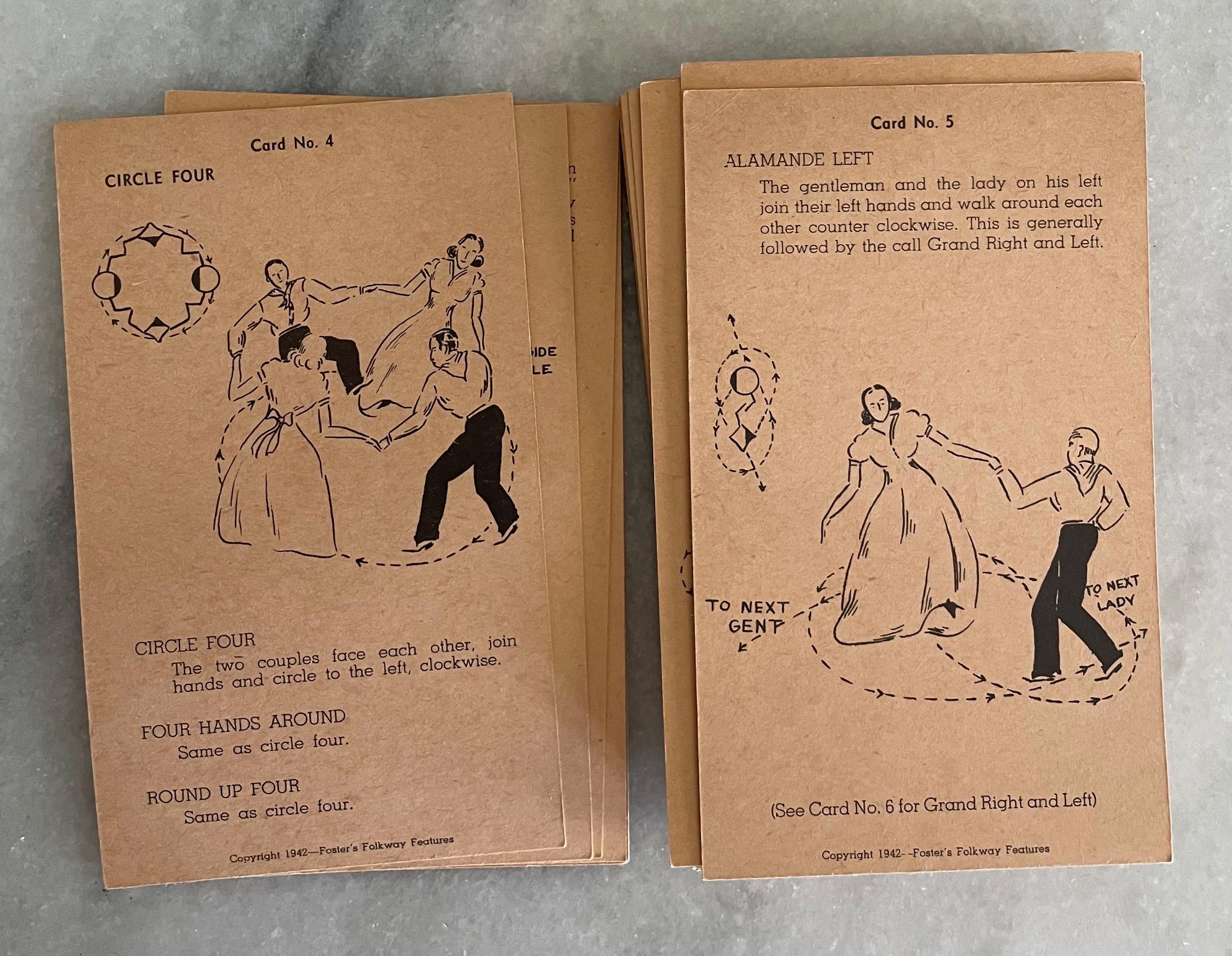 Vintage 1942 Square Dance Cards: the Foster Way, Cowboy Slang - Etsy