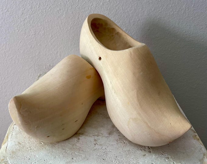 Vintage Wooden Dutch Shoes / Real Children’s Dutch Clogs / Sanded Not ...
