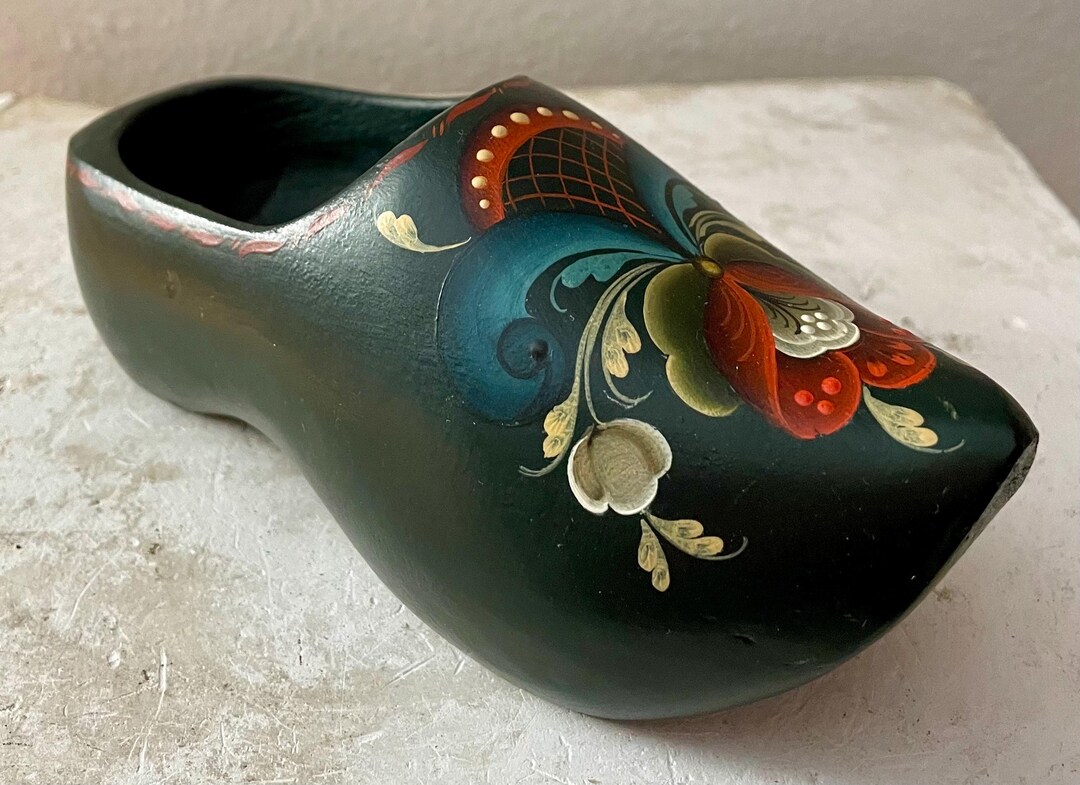 Vintage Hand-painted Wooden Dutch Clog: Holland Decor - Etsy