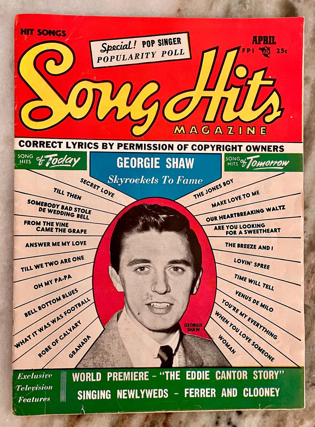 Vintage Monthly Song Hits Magazine / Vol. 17 / April 1954 - Etsy