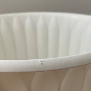 Vintage White Trash Can / Vintage Fluted Garbage Can / Pleated Beige ...