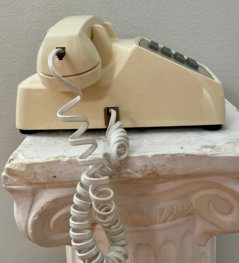 Vintage Corded Push Button Dial Telephone / Old Fashioned - Etsy