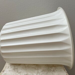 Vintage White Trash Can / Vintage Fluted Garbage Can / Pleated Beige ...