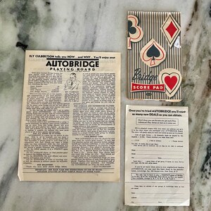 1930's Autobridge Textolite Model / Play Yourself Bridge Board Game ...