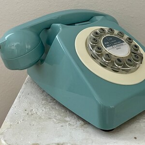 Vintage Powder Blue Corded Push Button Dial Telephone / Old - Etsy