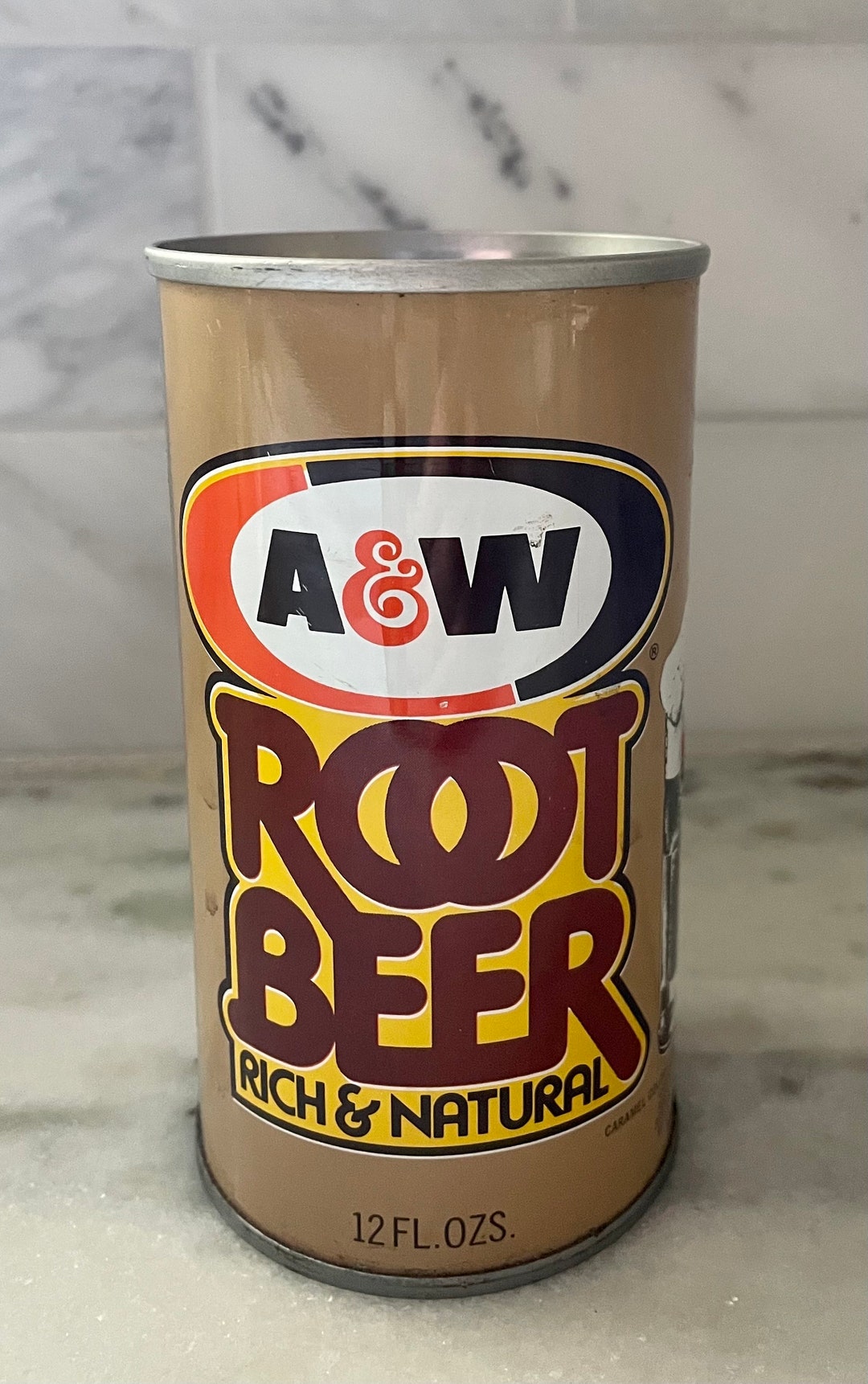 Vintage A & W Root Beet Rich and Natural Soda Pop Can / 70s / Steel ...