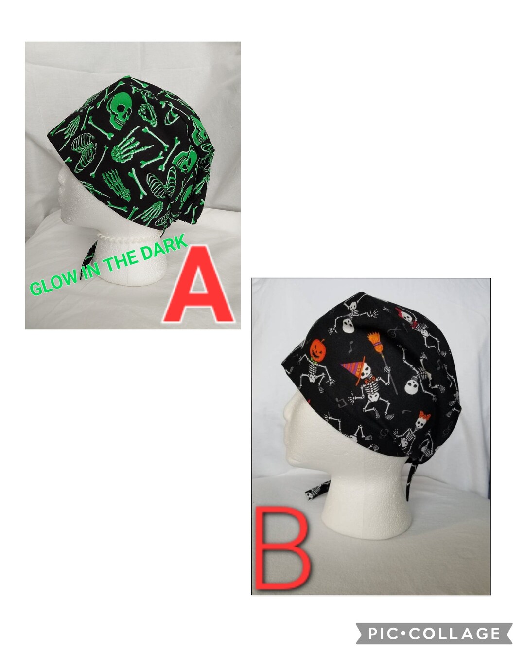 Skeleton Halloween Print Surgical Cap - Etsy