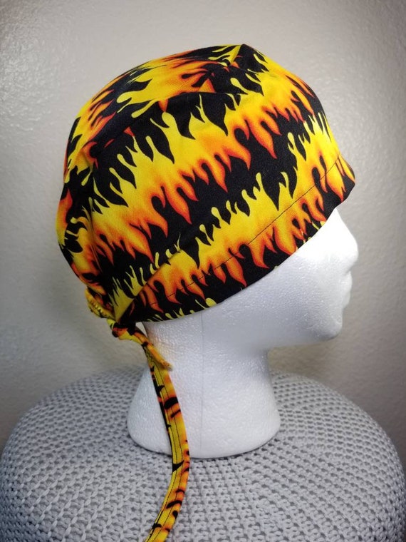 Fire Flame Surgical Cap - Etsy