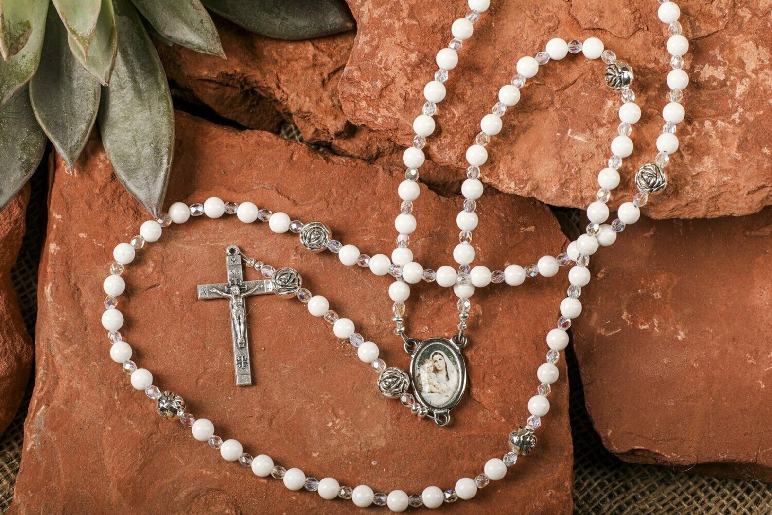 Seven Joys of Mary, Franciscan Crown Rosary 6 Mm Bead Choices, Prayers ...