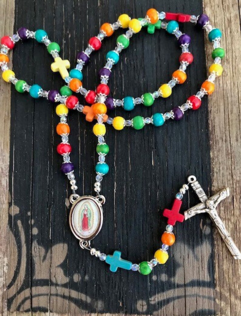 De Colores Wood Rosary custom - Etsy