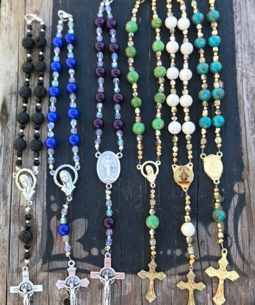 Car Rosaries Various Colors (customizable, Volume Discount, Car Rosary ...