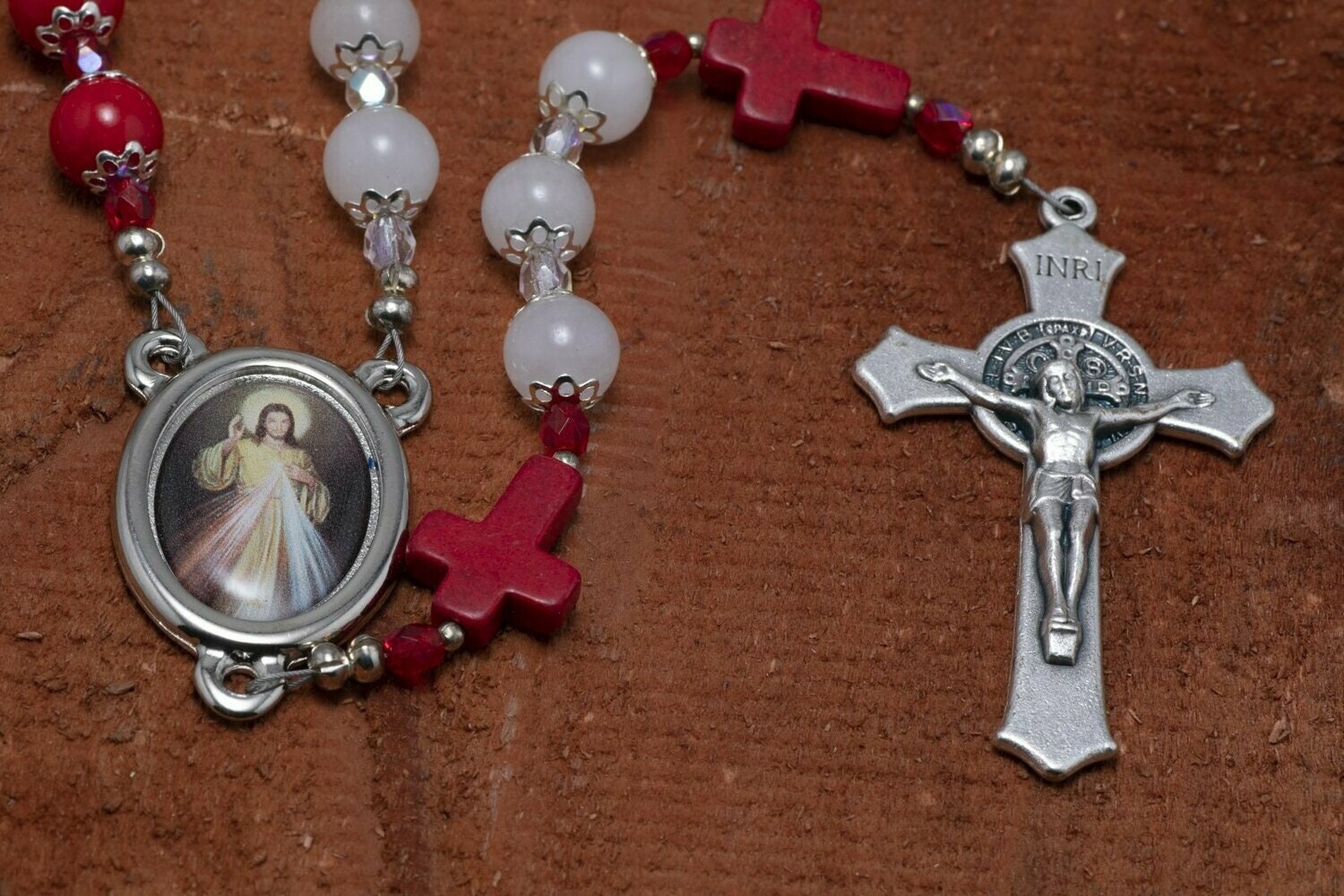 Divine Mercy Rosary custom Includes Prayers | Etsy