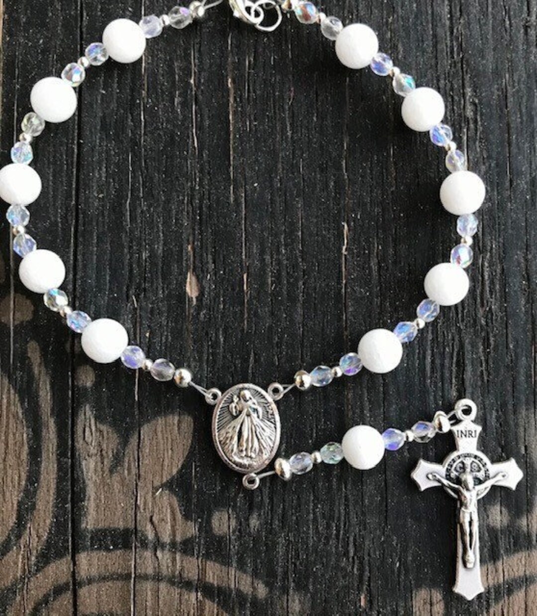 White Quartz Car Rosary - Etsy