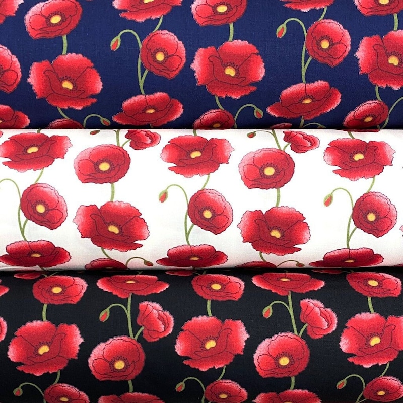 Poppy Fabric - Etsy Canada