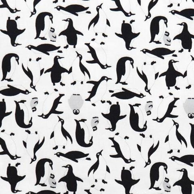 Penguin Fabric - Etsy