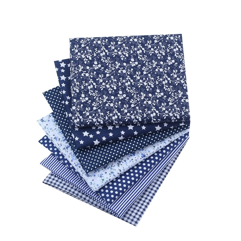Fat Quarter Blue Fabric - Etsy UK