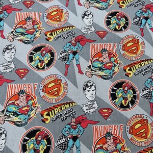 DC Comics Cotton Fabric by Metre/half Metre/ Fat Quarter Superman ...