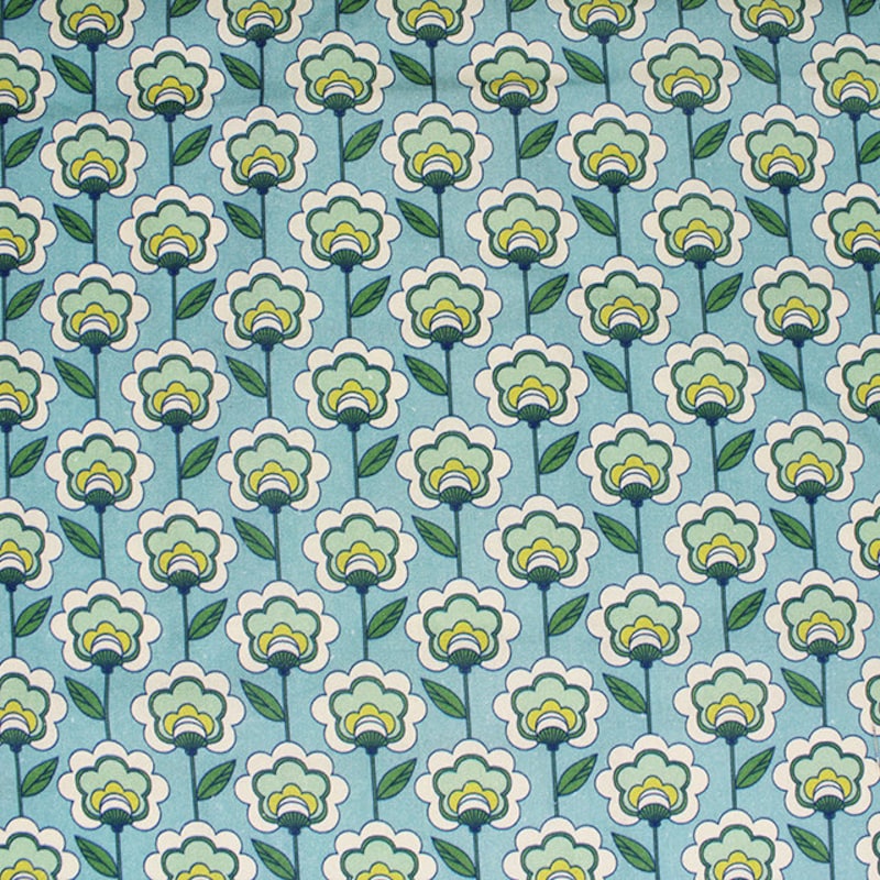 Retro Floral Fabric - Etsy