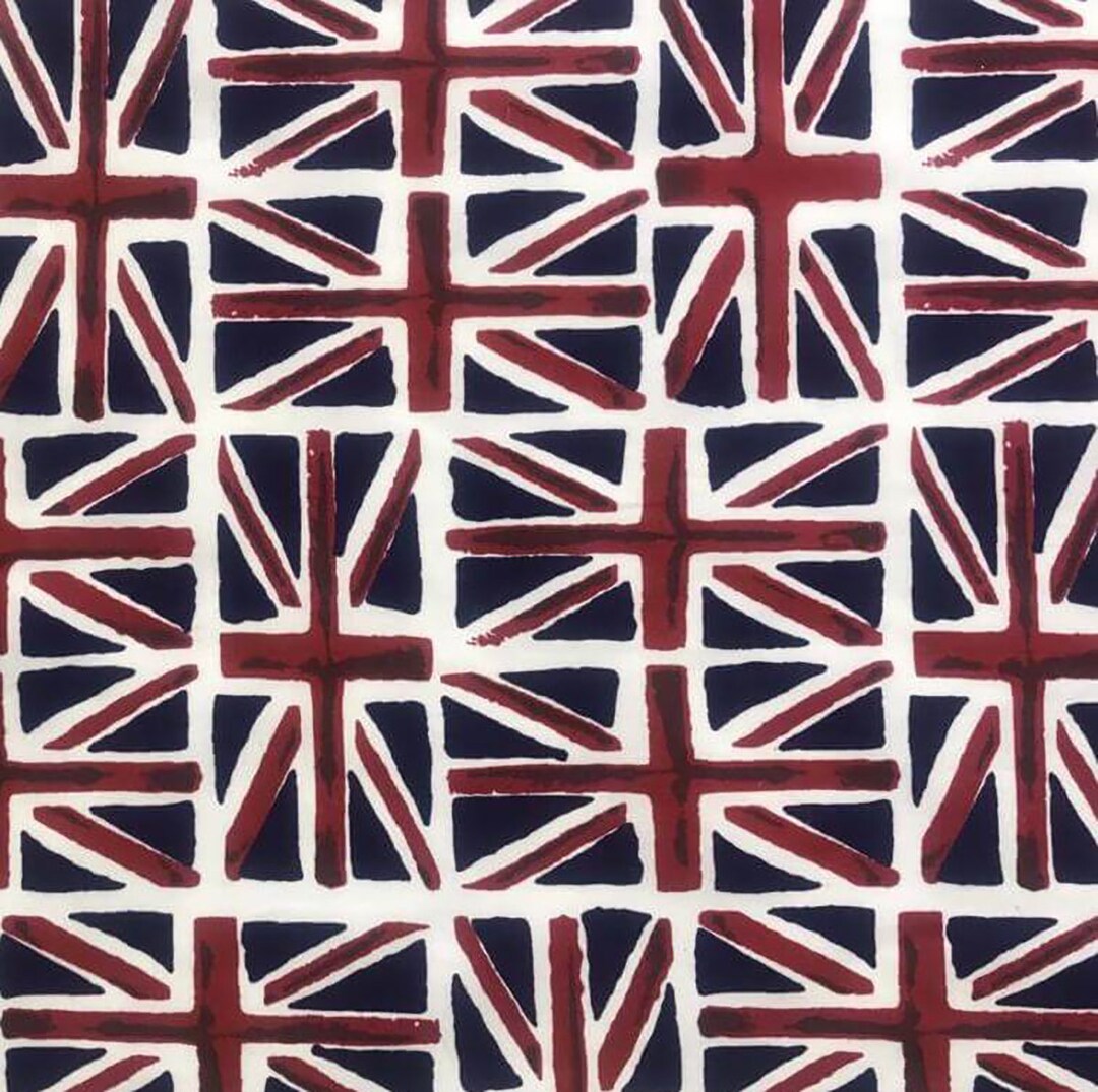 Union Jack Flag Poly Cotton Fabric by Metre, Half Metre, Long Quarter ...