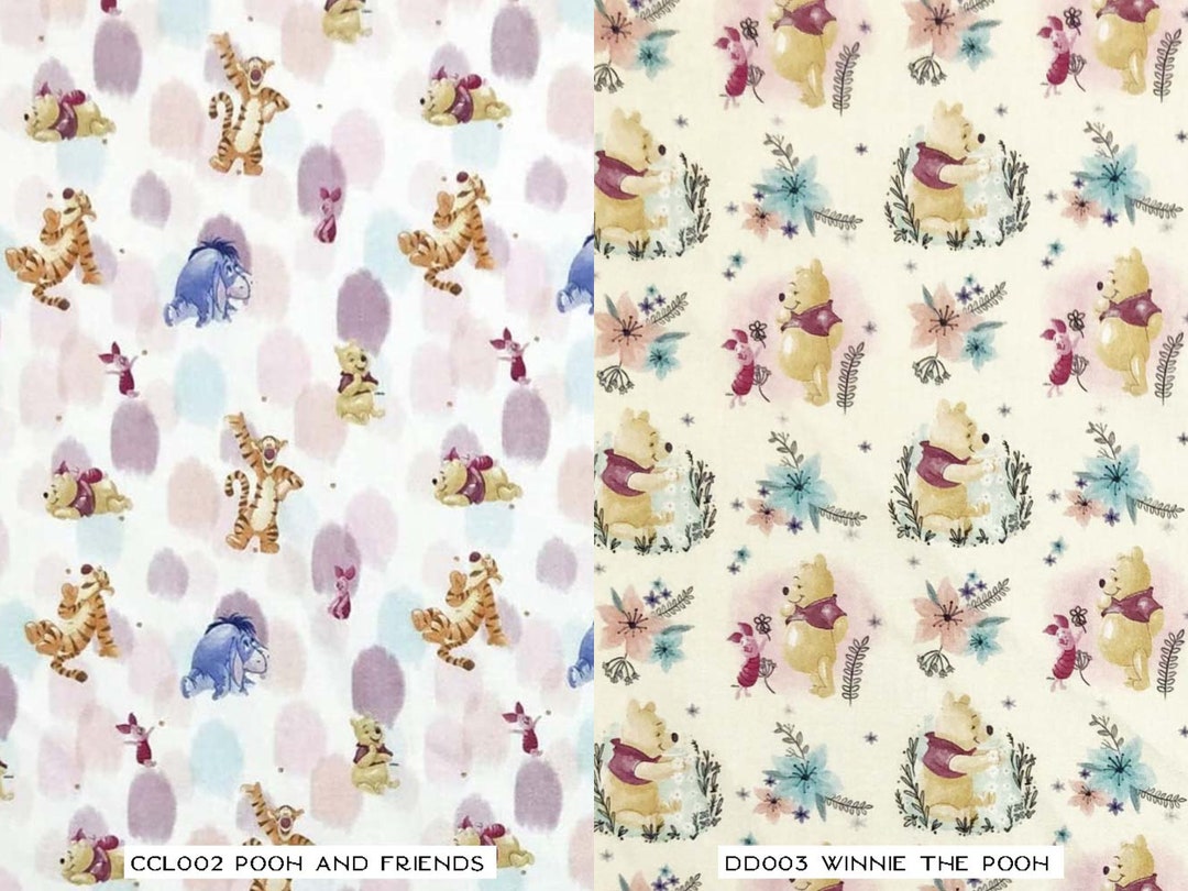 Disney Fabric Winnie the Pooh & Friends Cartoon Children's Fabric ...