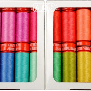 Tula Pink Tula Sunrise Aurifil Thread Kit 20 Small Spools 50 Weight ...