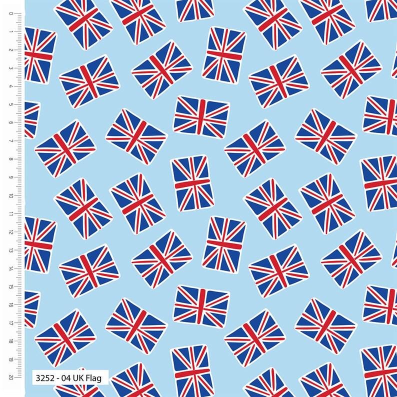 Happy and Glorious Crafts Cotton Fabric 110cm Wide Coronation, Street ...