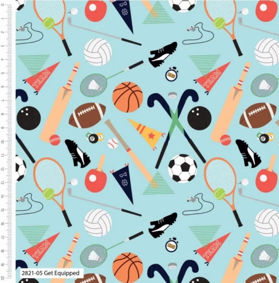 The Craft Cotton Co -team Player Sports Cotton Fabric by Metre/half ...