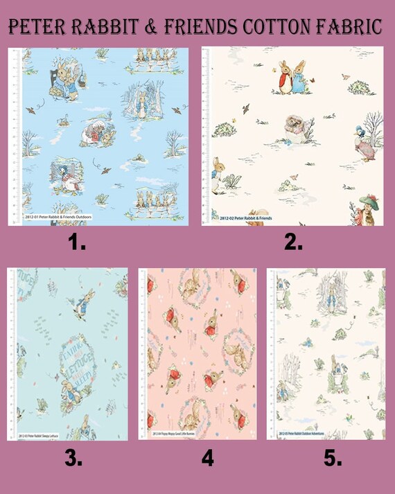 Beatrix Potter Peter Rabbit & Friends Fabric 112cm Wide - Etsy UK