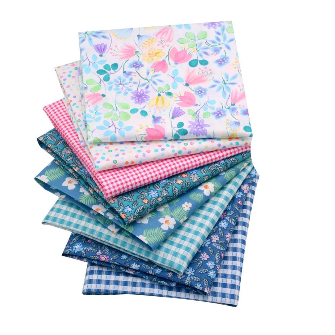 Craftsfabrics 8pcs/lot 50cmx40cm Pastel Garden Fat Quarters 100% Cotton ...