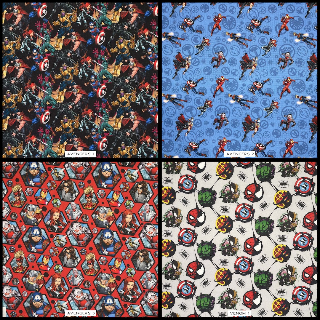 Marvel Avengers Fabric Captain America Thor Black Widow 140cm - Etsy