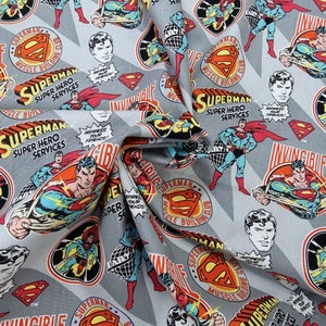 DC Comics Cotton Fabric by Metre/half Metre/ Fat Quarter Superman ...