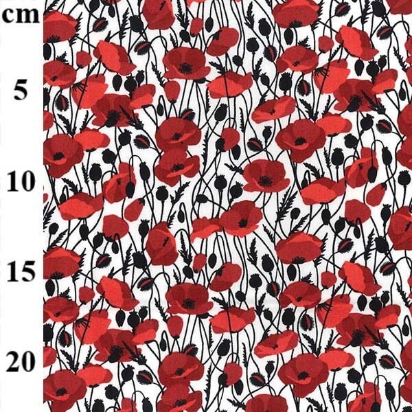 Red Poppies Fabric - Etsy